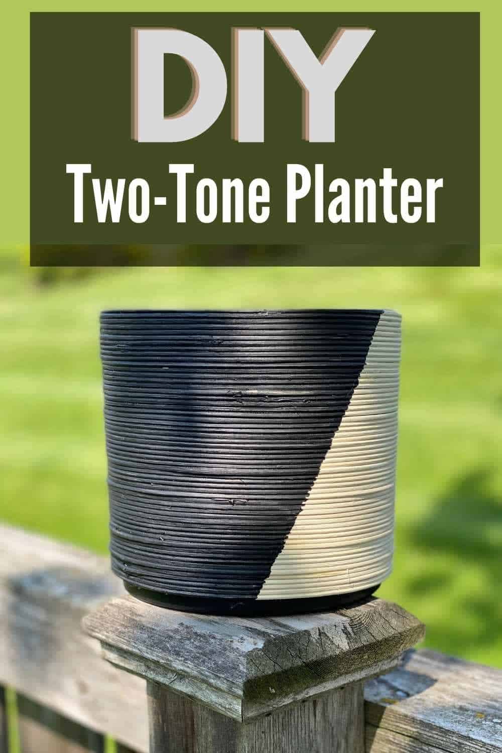 DIY Two-Tone Planter - Restore Decor & More