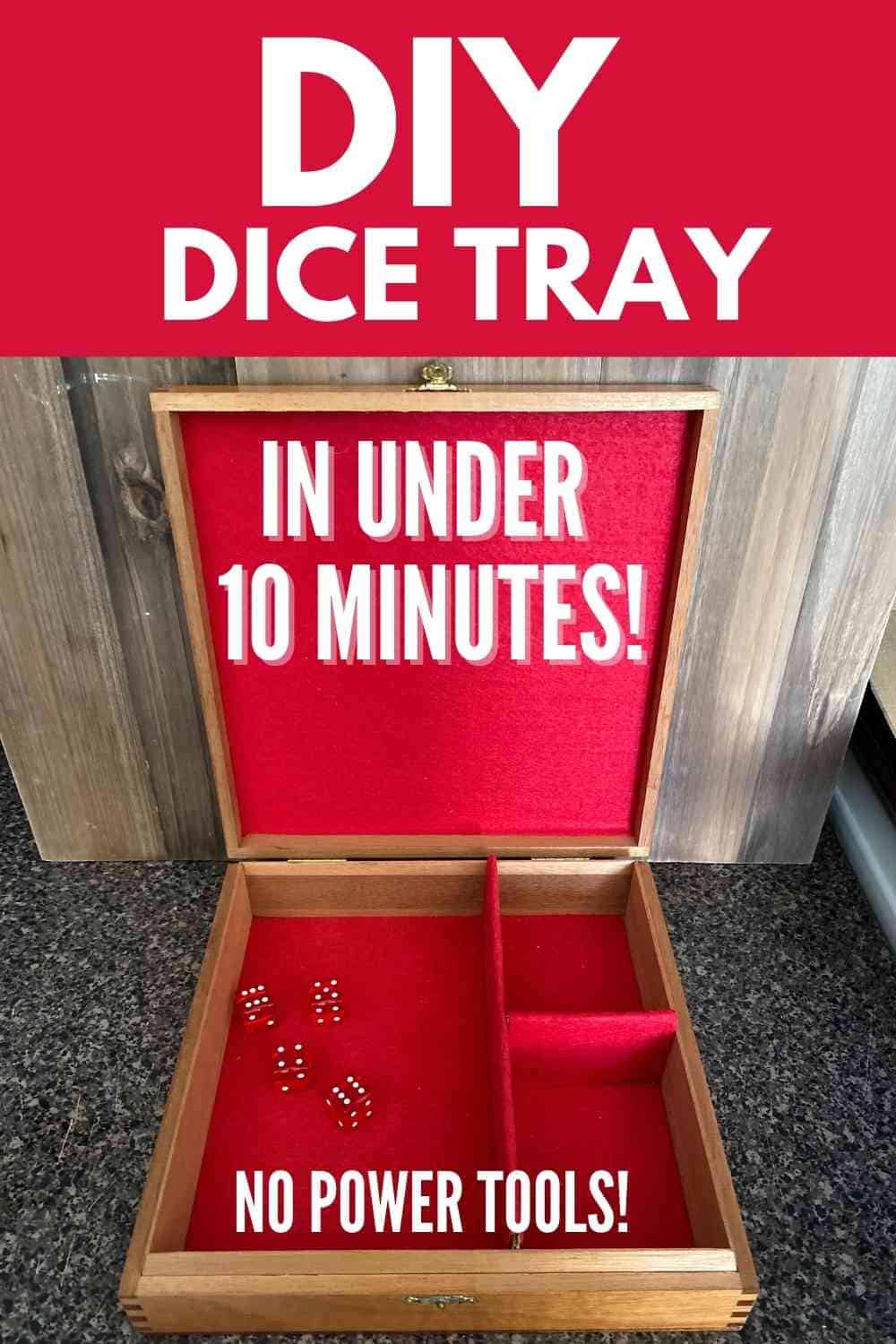 DIY Dice Tray - How To Make In Under 10 Minutes - Restore Decor & More