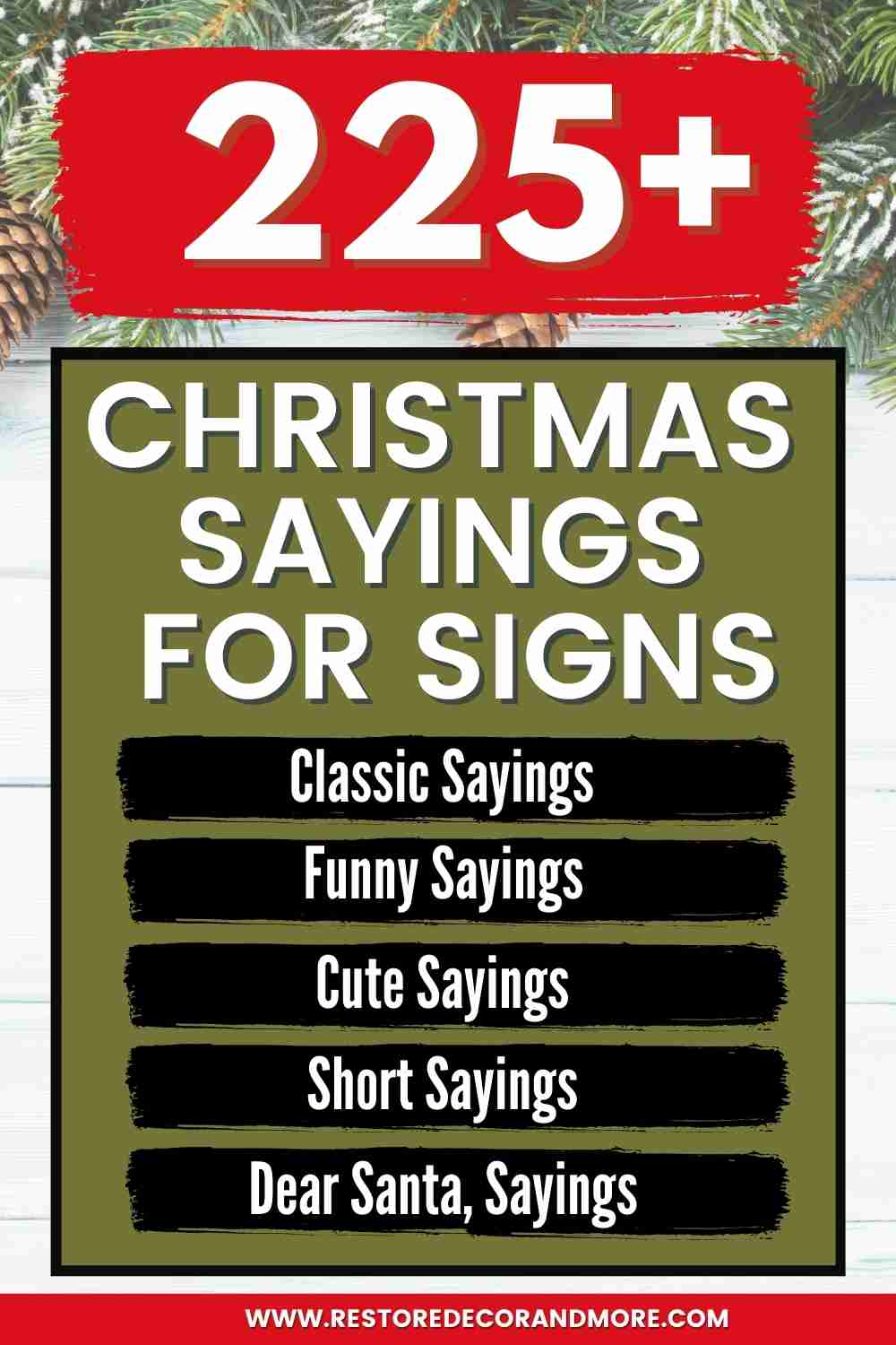 225+ Christmas Sayings For Signs - Ultimate List - Restore Decor & More