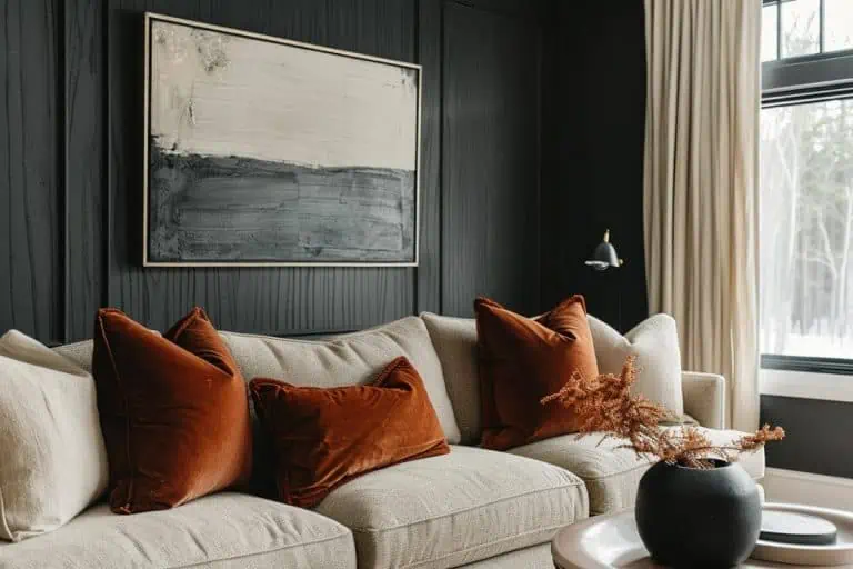 30 Jaw-Dropping Black and Rust Living Rooms to Inspire You! - Restore ...