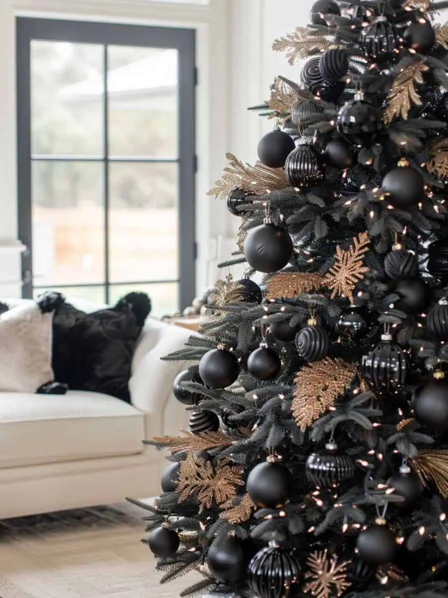 10 Beautiful Black Christmas Tree Decoration Ideas - Restore Decor & More