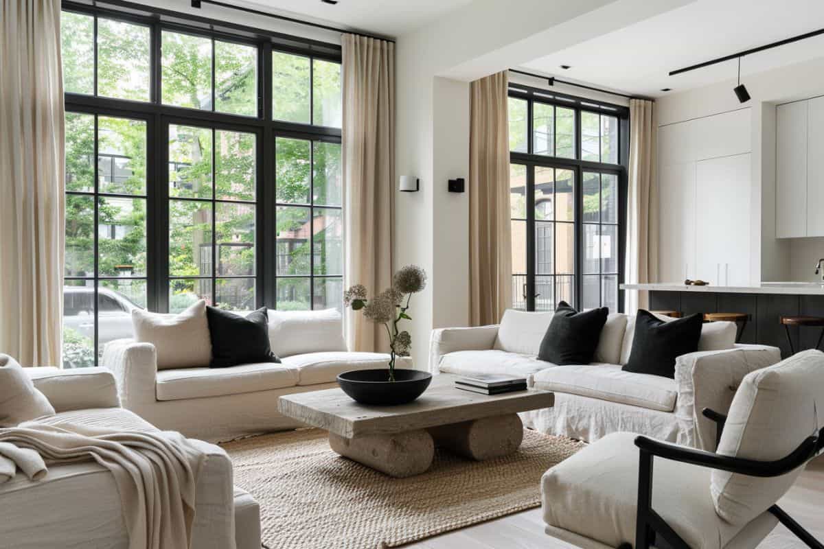 Check Out These 40+ Gorgeous Black & Neutral Living Room Ideas ...