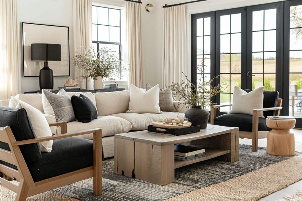 Check Out These 40+ Gorgeous Black & Neutral Living Room Ideas ...