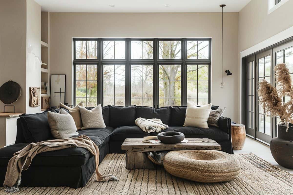 30+ Stunning Black Couch Living Rooms You Need to See - Restore Decor ...