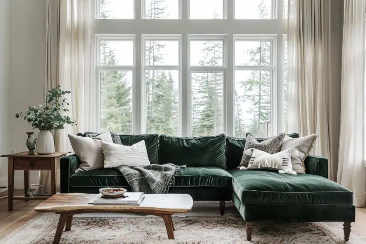 35 Stunning Living Rooms with Green Couches - Restore Decor & More