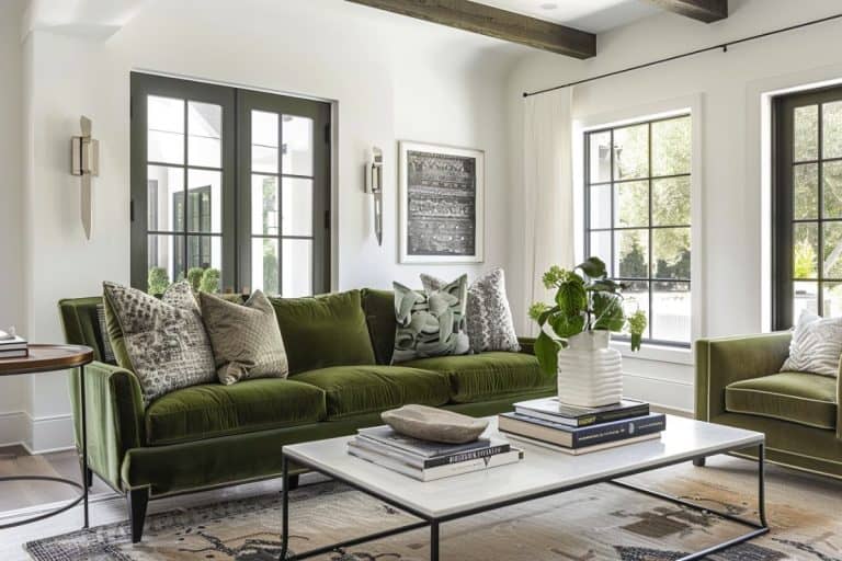 35 Stunning Living Rooms with Green Couches - Restore Decor & More