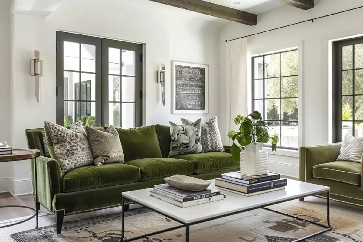 35 Stunning Living Rooms with Green Couches - Restore Decor & More