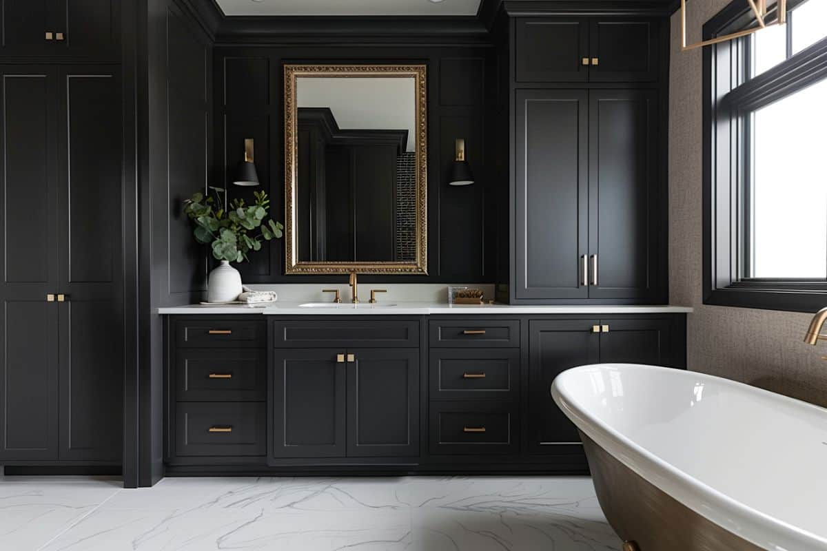 50+ Stunning Black Bathrooms You’ll Want to Copy - Restore Decor & More