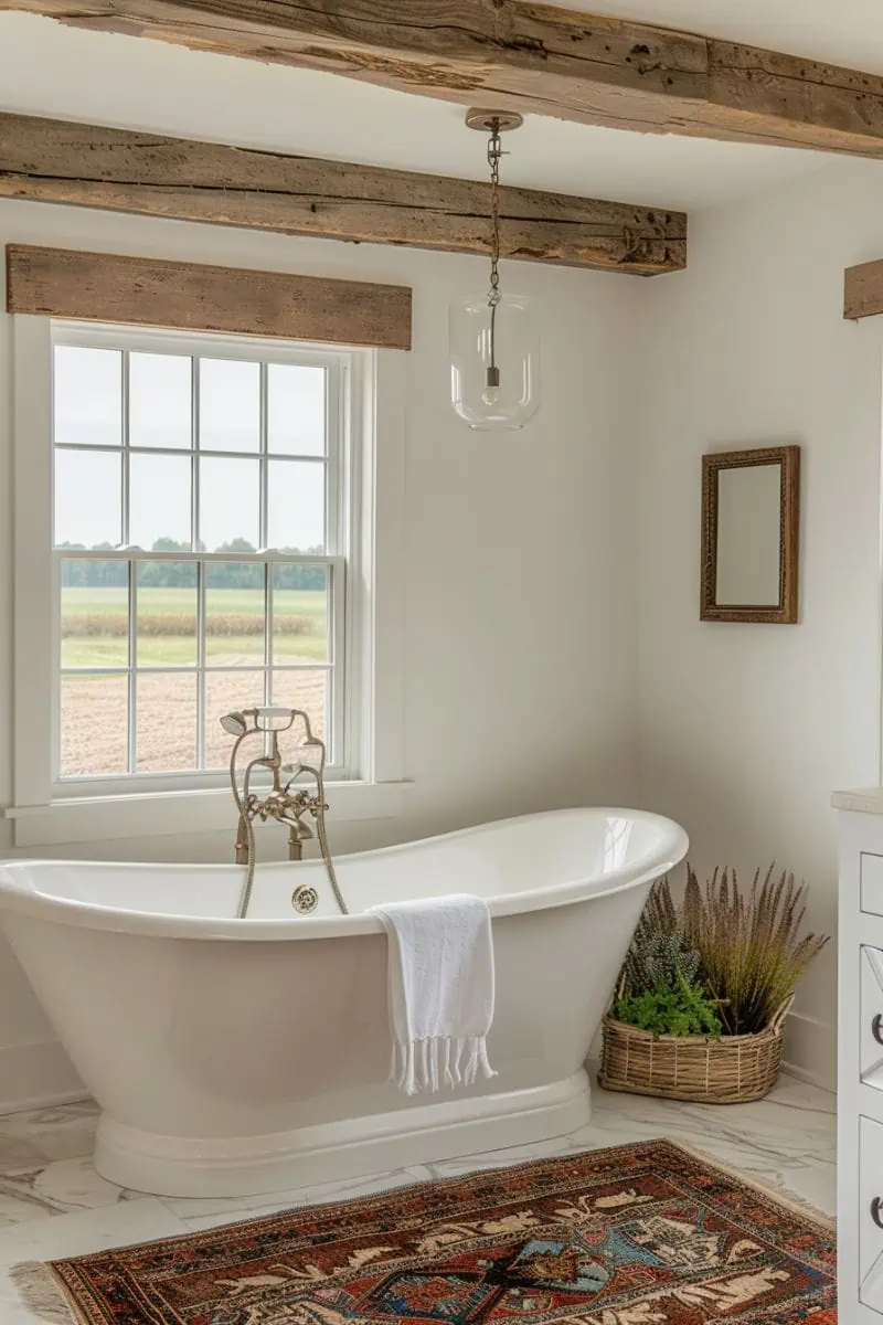 28 Inspiring Farmhouse Bathrooms - Restore Decor & More