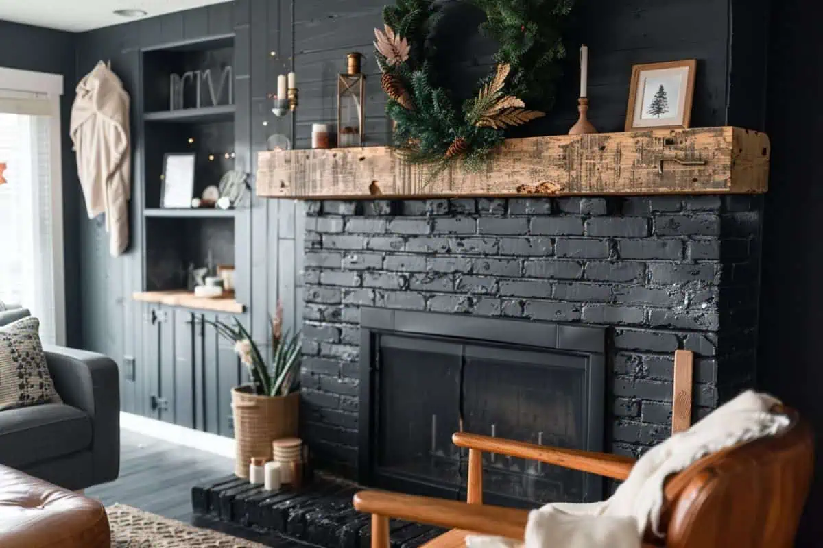 20+ Elegant Black Fireplaces That Will Make a Bold Statement - Restore ...