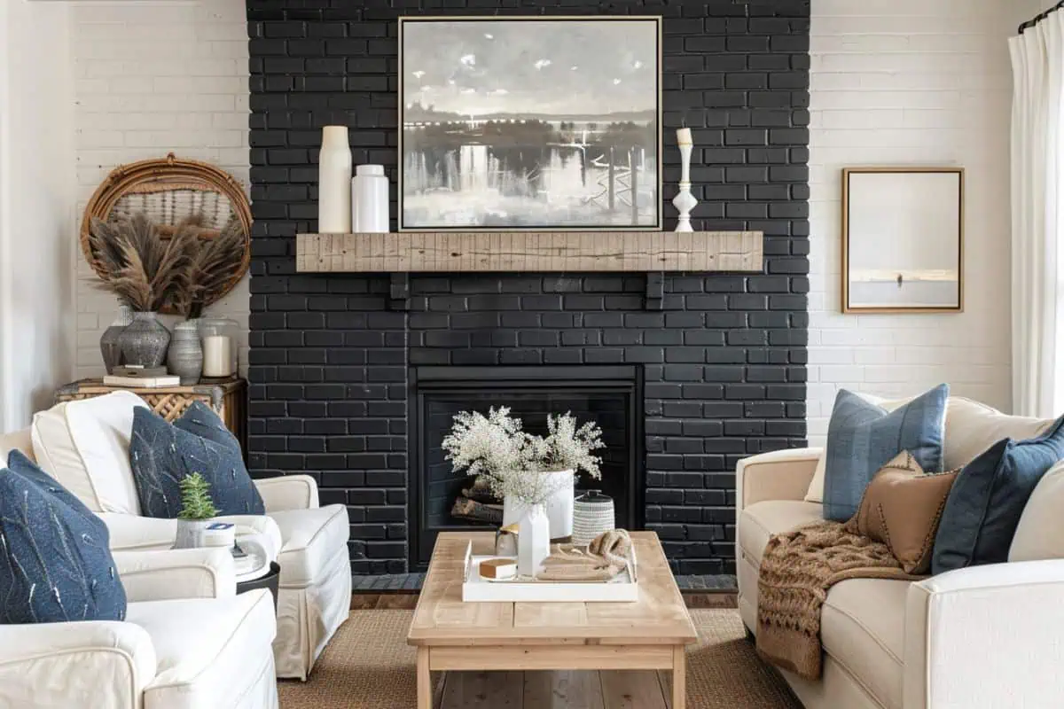 20+ Elegant Black Fireplaces That Will Make a Bold Statement - Restore ...
