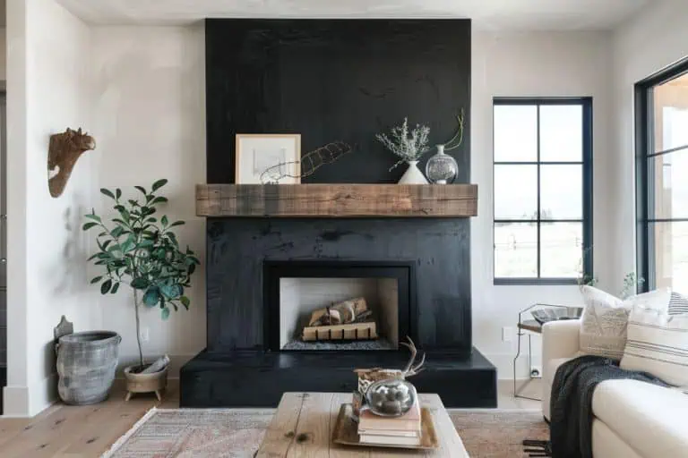 20+ Elegant Black Fireplaces That Will Make a Bold Statement - Restore ...