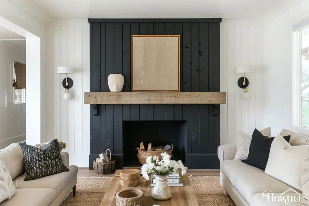 20+ Elegant Black Fireplaces That Will Make a Bold Statement - Restore ...