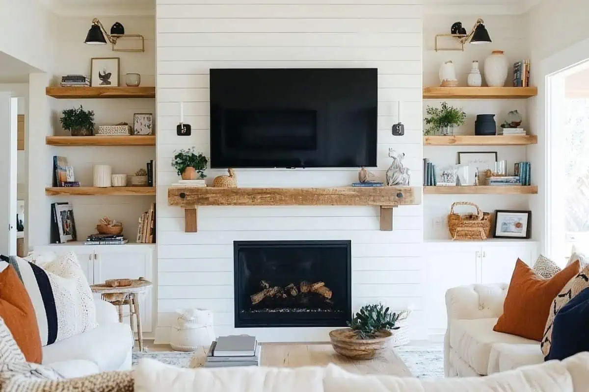 25+ Stunning Fireplace TV Wall Ideas! - Restore Decor & More