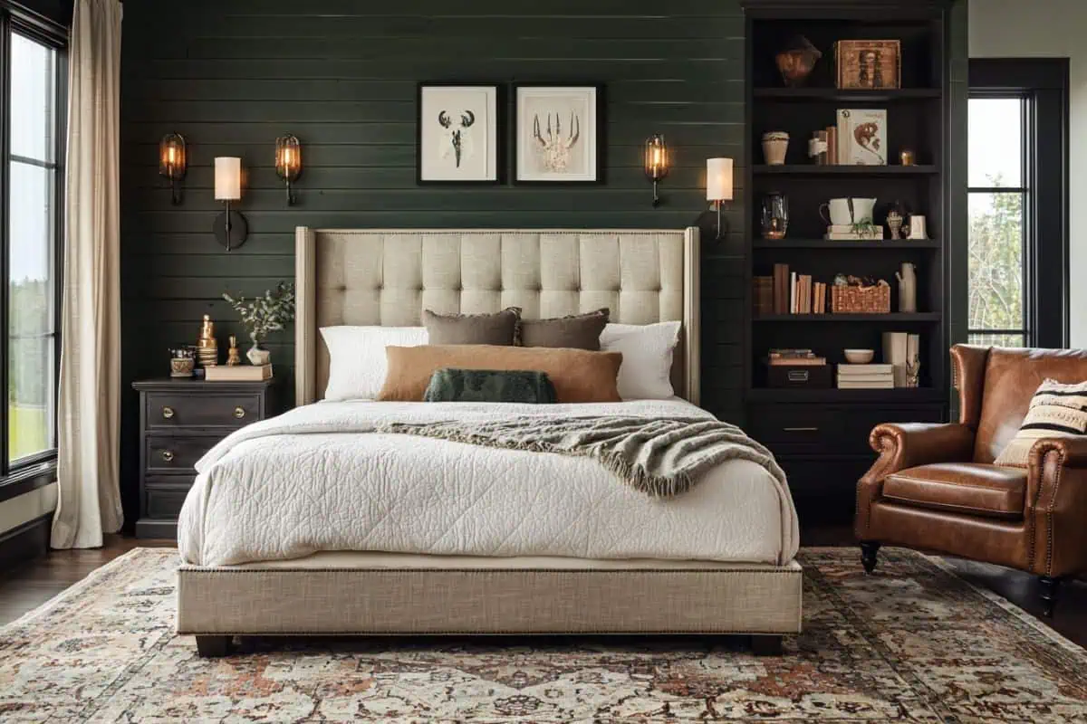25+ Dark Green Bedrooms That Are Cozy and Chic - Restore Decor & More
