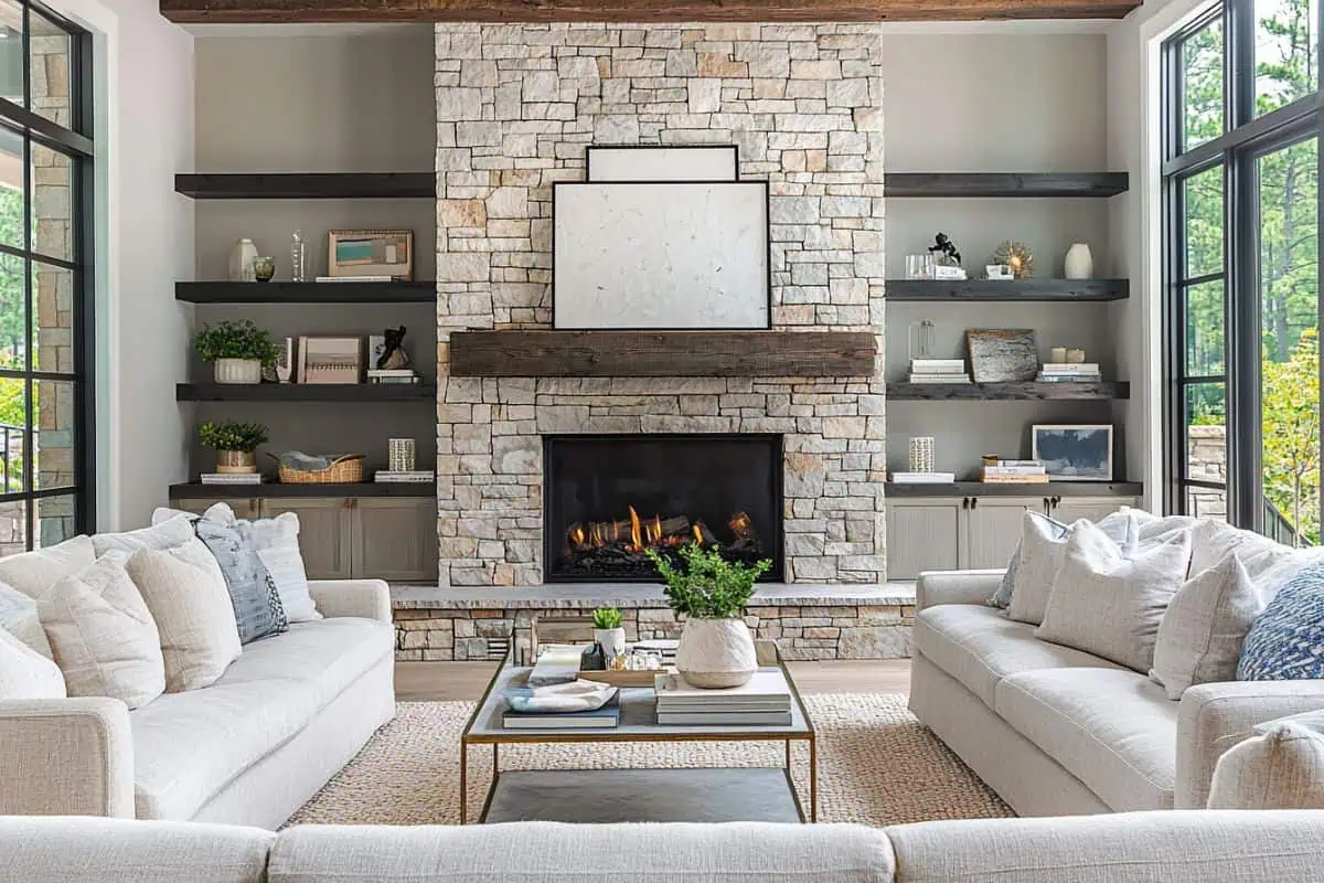 30 Stone Fireplaces That Make a Statement - Restore Decor & More