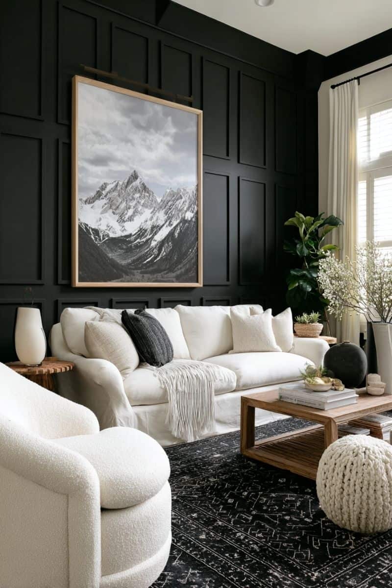 30 Stunning Black & White Living Room Designs - Restore Decor & More
