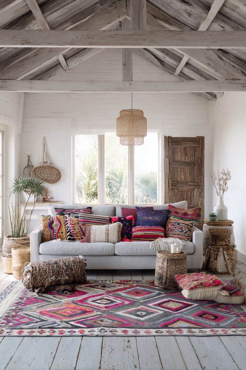 50+ Boho Living Room Ideas You’ll Want to Steal Right Now - Restore ...