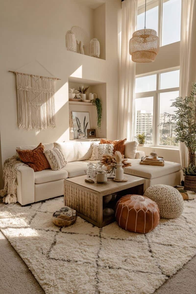 50+ Boho Living Room Ideas You’ll Want to Steal Right Now - Restore ...