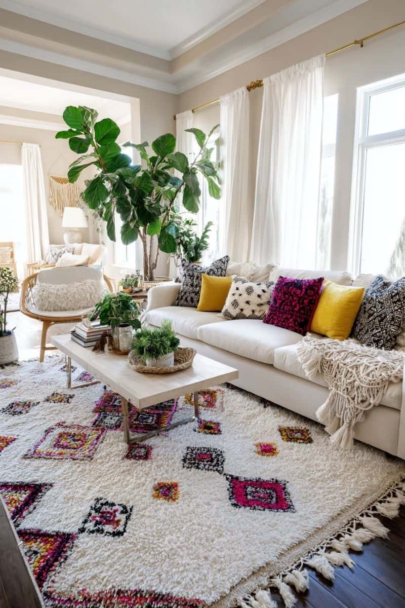50+ Boho Living Room Ideas You’ll Want to Steal Right Now - Restore ...