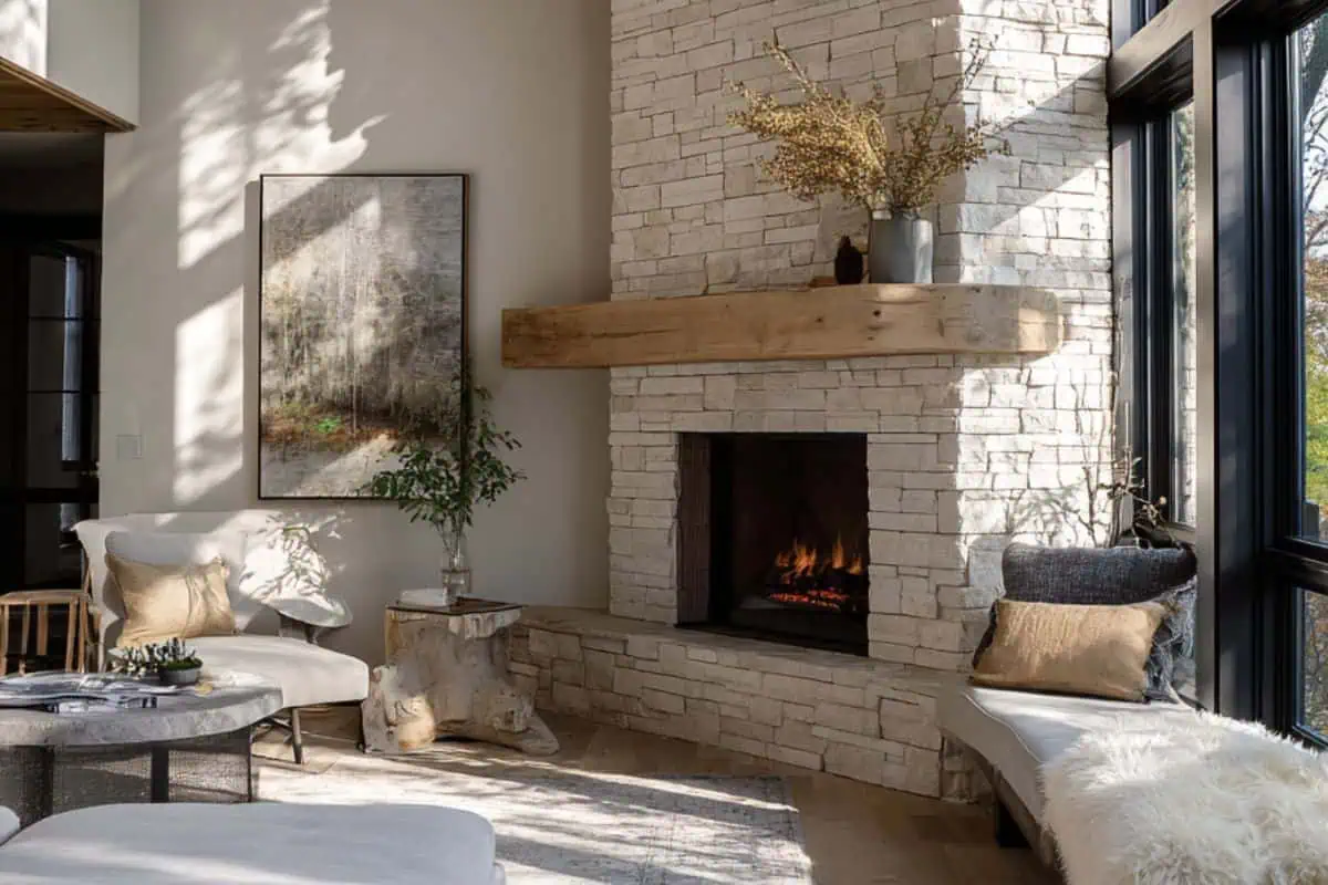 Corner Fireplaces Are Back — 30 Beautiful Ways to Style Yours ...