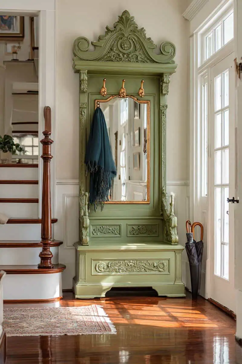 30 Stunning Hall Tree Entryways That Combine Style & Function - Restore ...