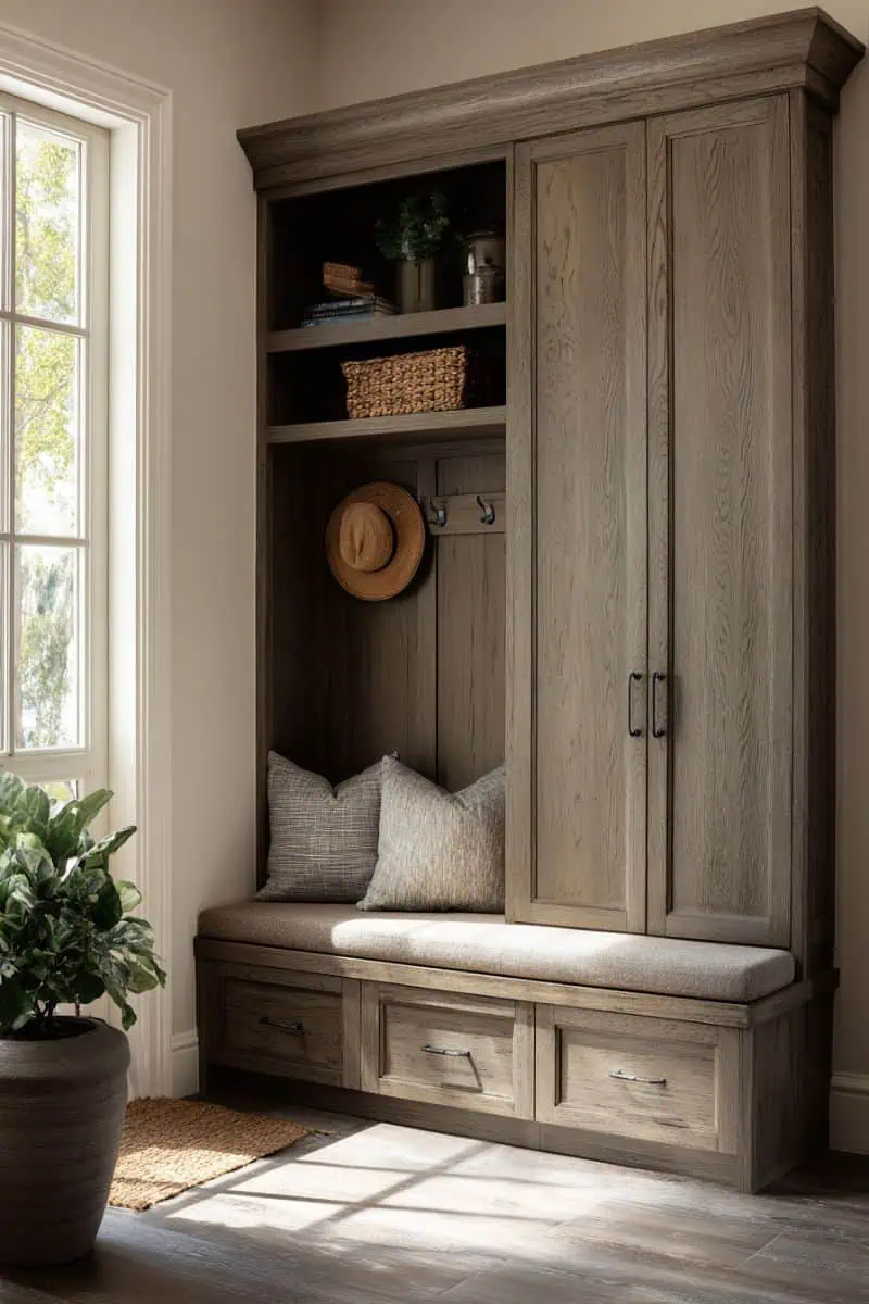 30 Stunning Hall Tree Entryways That Combine Style & Function - Restore ...