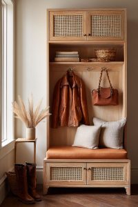 30 Stunning Hall Tree Entryways That Combine Style & Function - Restore ...