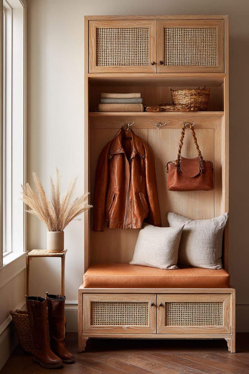30 Stunning Hall Tree Entryways That Combine Style & Function - Restore ...