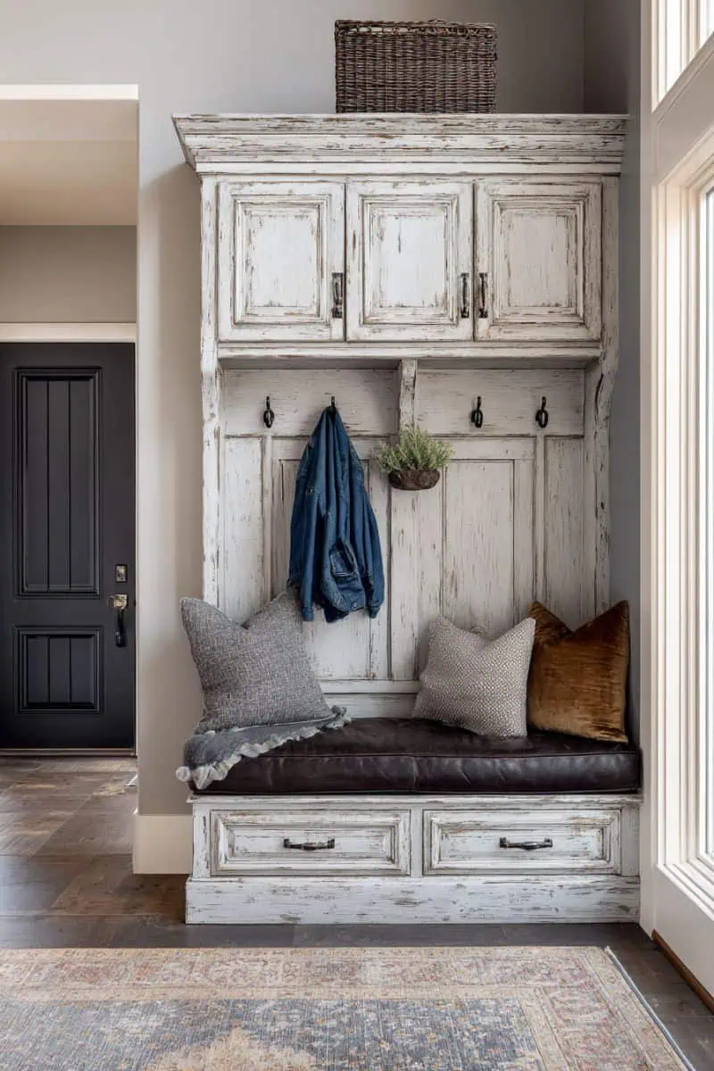 30 Stunning Hall Tree Entryways That Combine Style & Function - Restore ...