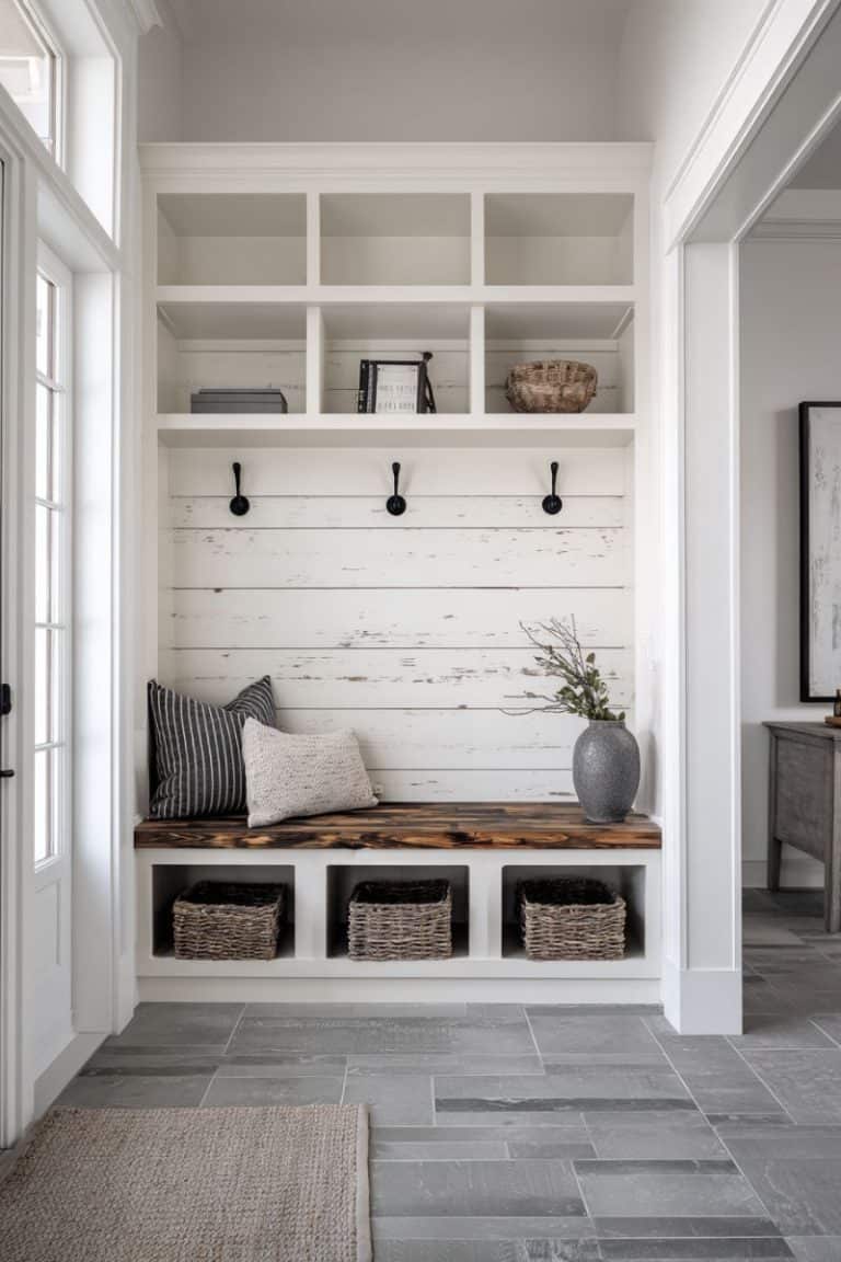 30 Stunning Hall Tree Entryways That Combine Style & Function - Restore ...