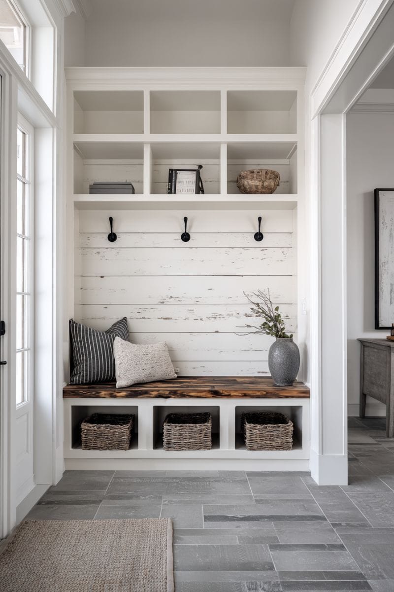 30 Stunning Hall Tree Entryways That Combine Style & Function - Restore ...