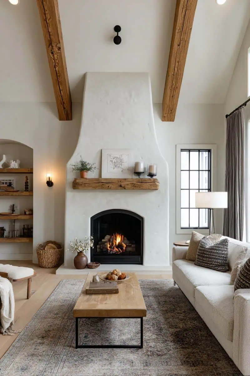 20 Gorgeous Plaster Fireplaces That Transform Any Living Room - Restore ...