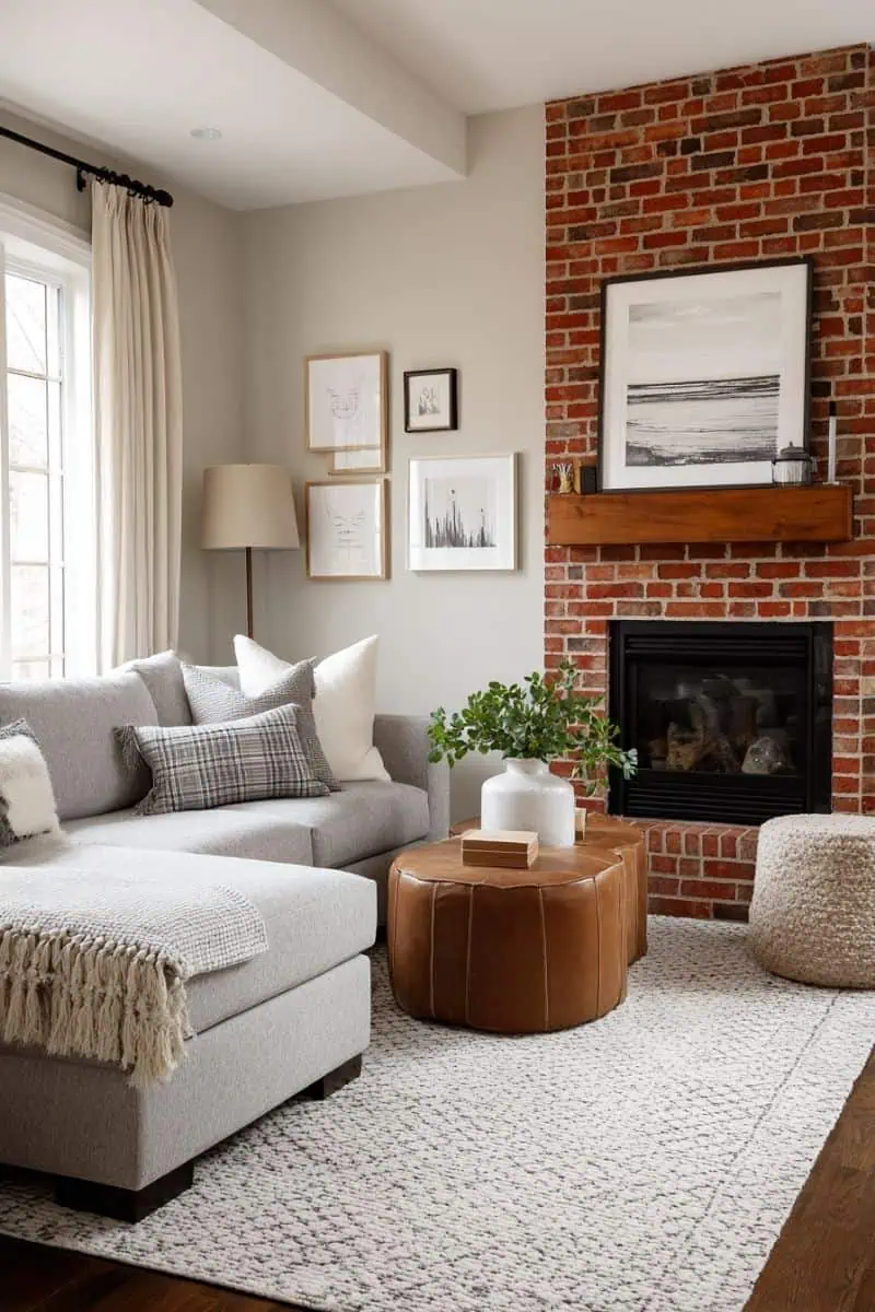 30 Stunning Red Brick Fireplaces That Prove This Classic Look Never ...