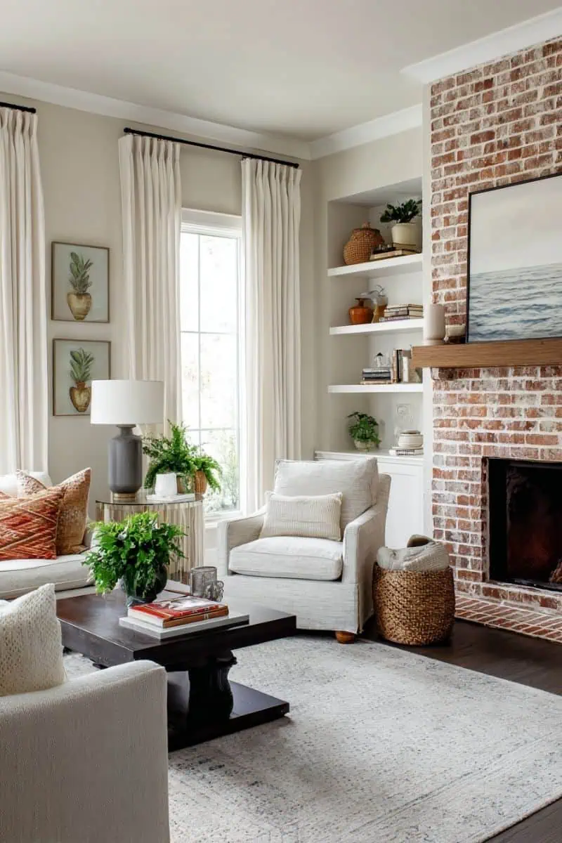 30 Stunning Red Brick Fireplaces That Prove This Classic Look Never ...