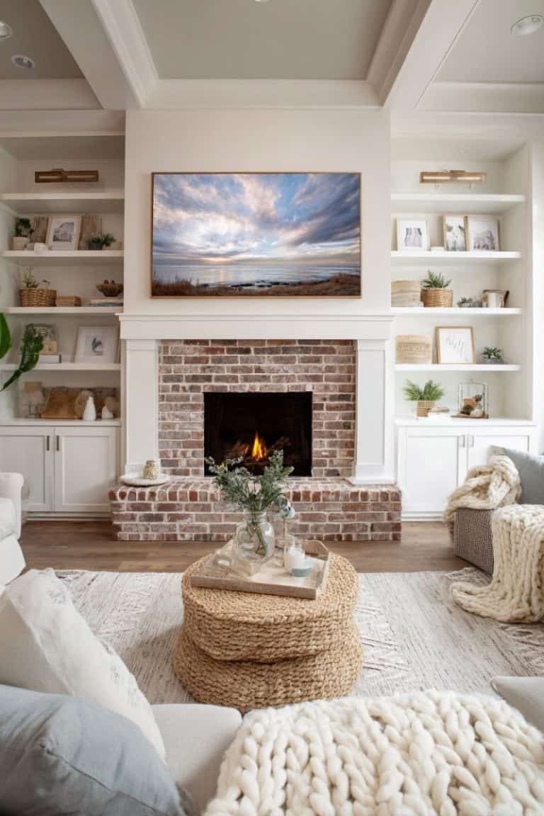 30 Stunning Red Brick Fireplaces That Prove This Classic Look Never ...