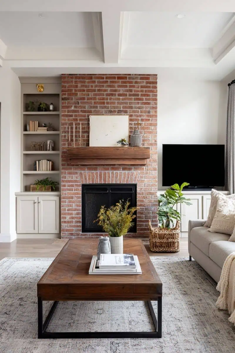 30 Stunning Red Brick Fireplaces That Prove This Classic Look Never ...