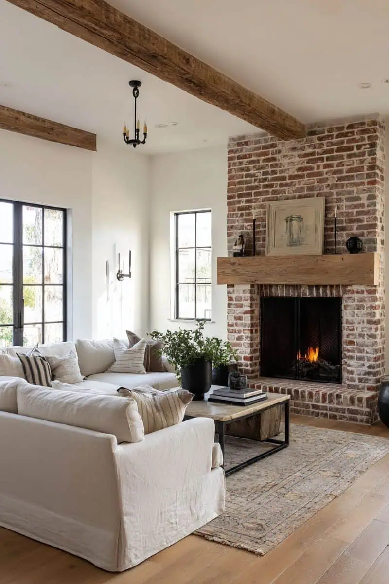 30 Stunning Red Brick Fireplaces That Prove This Classic Look Never ...