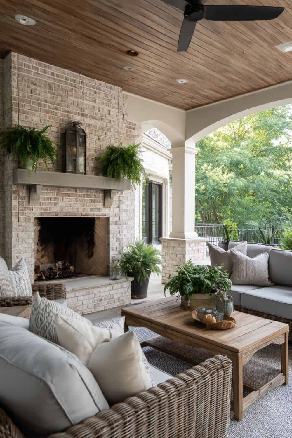 30 Covered Patio Ideas With Fireplaces That Will Make You Want to Move ...