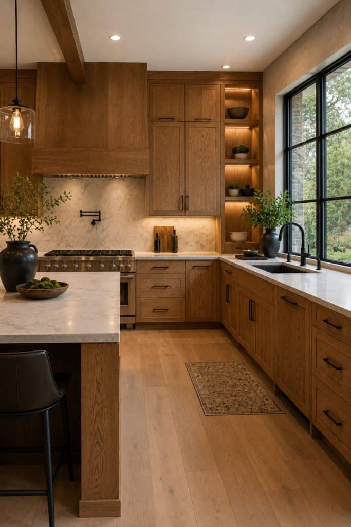 17 Modern Ways to Make Oak Cabinets Look Expensive - Restore Decor & More